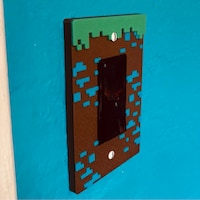 Mining Light Switch Cover Mining Switch Plates Video Game Kids Room ...