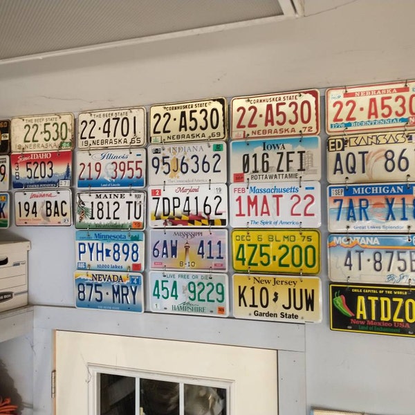 License Plate Pick Your State, All Authentic License Plates, Real ...