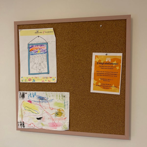 Extra Large Framed Cork Board Black Solid Wood Frame 8mm Thick Cork 102 ...