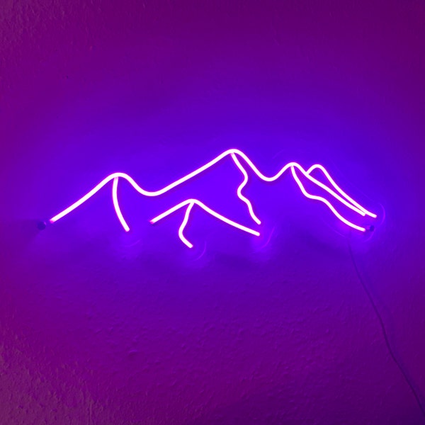 Mountain Neon Sign,mountain Led Sign,mountain Wall Art Neon,led Neon ...
