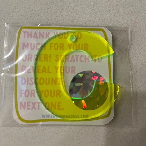 Acrylic Alphabet Keychain, Initial Keychain, Personalized Initial ...