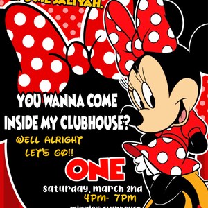 Custom Minnie Mouse Pool Party Bundle, Birthday Pack, Printable Minnie ...