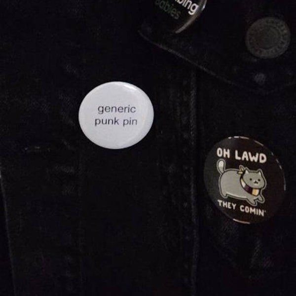 Generic Punk Pin - Pinback Button or Magnet 1 or 1.5 Inch - Great for ...
