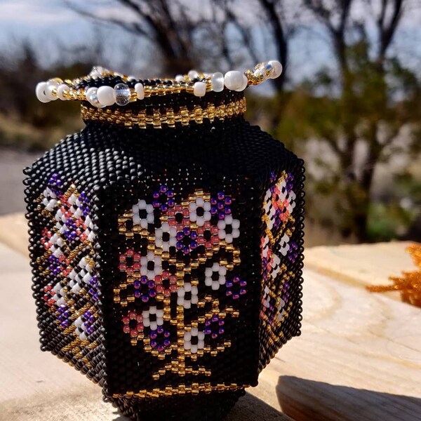 Beading Pattern Tutorial Ornament the River Vase Peyote PDF Download ...