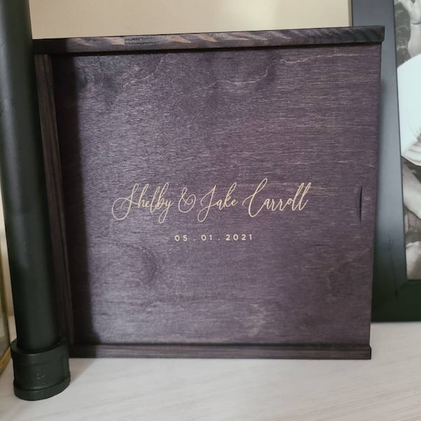 5x7 Wood Print Box | 5x7 Photo Box for Photos and Wood USB Flash Drive ...