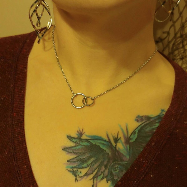 Interlocking Rings Pendant, Love Knot Pendant, Interlocking Circles ...