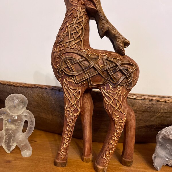 Ratatoskr Wooden Squirrel Viking Black Squirrel Squirrel Figure Norse ...