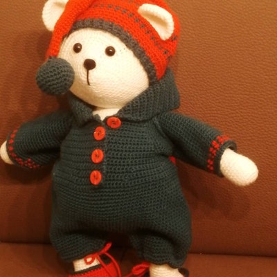 Pattern Crochet Clothes for Teddy Bear. - Etsy