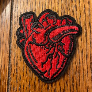 Anatomy Heart Iron on Patch, 3.5 Inch Heart,patch Heart,embroidery ...