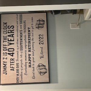 Personalized Retirement Gift Sign, Retirement Gift Party Decoration ...