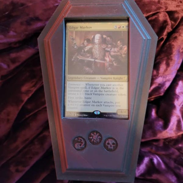 Custom Coffin Deck Box - MTG Commander - Fits 100+ Double Sleeved Cards ...
