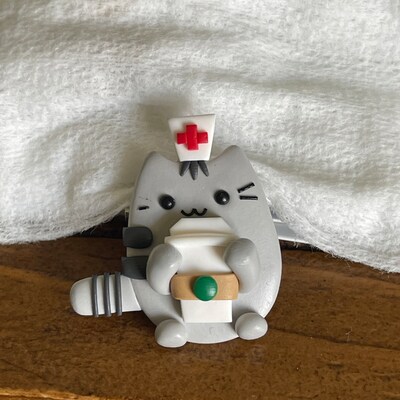 Grad Pusheen Necklace, Graduate Gift, Student Cat Jewelry, High School ...