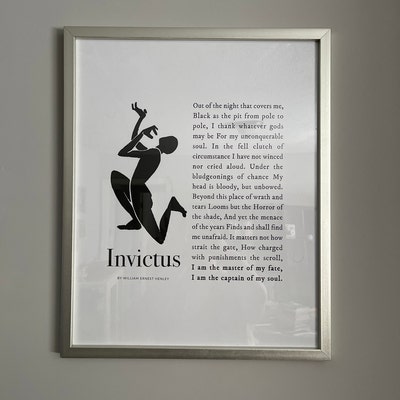 Invictus Poem, Invictus Wall Art, Captain of My Soul Print, Master of ...