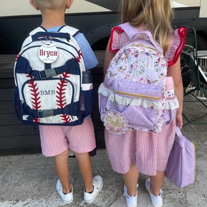 Personalized Fabric Bag Tag, Name Tag, Embroidered Name Tag, Bookbag ...