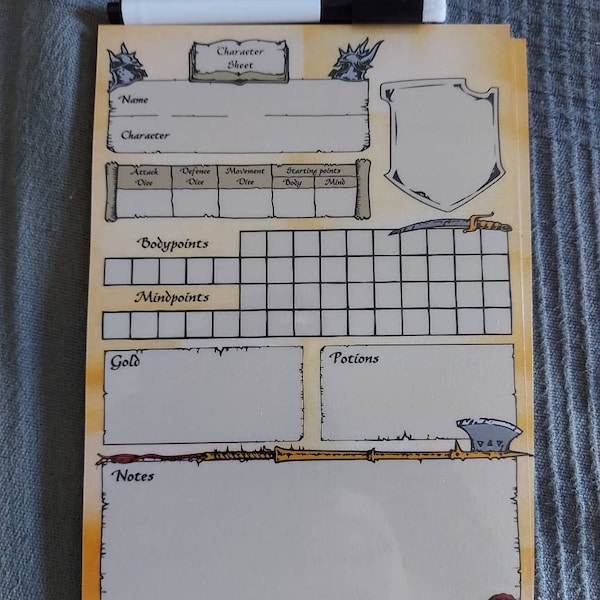 Ultimate Heroquest Paper Character Sheets! - Etsy