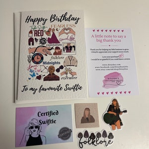 Taylor Swift Eras Inspired Birthday Card, Birthday Card for Swiftie ...