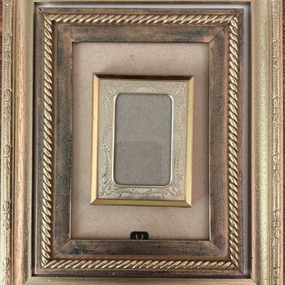 Gallery Wall Mixed Set Gold Silver Bronze Tone Frames With Wood Grain ...
