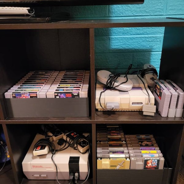 2 Rows - Rack Display for Super Nintendo Entertainment System SNES NTSC ...