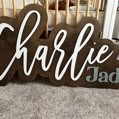 Stacked Last Name Sign, Cut Out Name Sign, Wedding Name Sign, Wedding ...