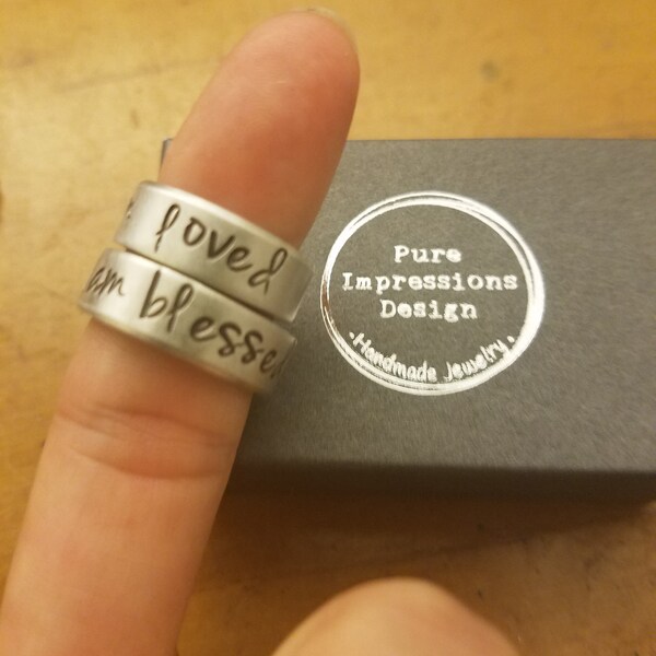 Mother Daughter Ring Set - I Am Blessed Ring - Mom Daughter Jewelry - Etsy