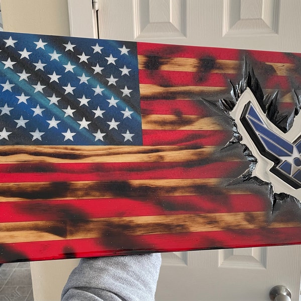 Thin Blue Line American Flag Split Professional Grade Custom American ...