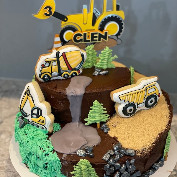 Front Loader Cake Topper, Construction Birthday Party, Boy Party, - Etsy