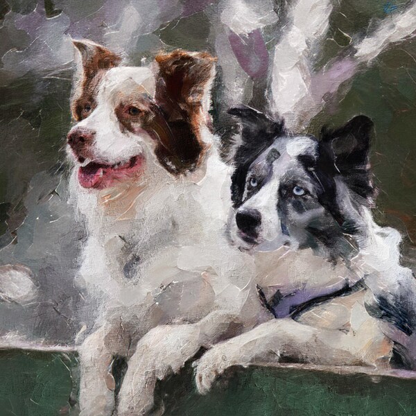 Personalized Dog Portrait Canvas Custom Pet Wall Art Pet Portrait From ...