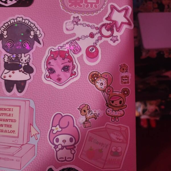 Y2k Flip Phone Holographic Vinyl Sticker, Decal for Laptops, Water ...