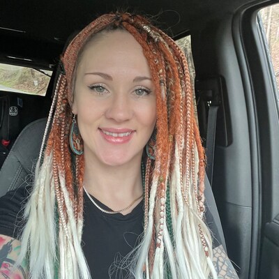 Boho Dreadlocks Ginger Synthetic Dreads Double Ended Dreadlock Light ...