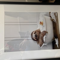 Cow Shaking Head in a Bath Print, Friesian Cow Bathing, Funny Bathroom ...