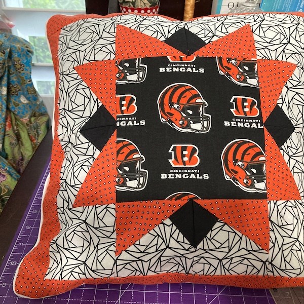 NFL Cincinnati Bengals All Over Football Cotton Fabric Priced by the ...