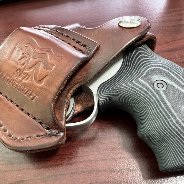 Smith & Wesson 642 Cross Draw Holster, Right Hand Draw, Leather Thumb ...