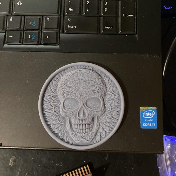 6 Mandala Coin Depth Map: 3D Embossing Laser Engrave and Heigth Map ...