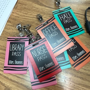 Retro Groovy Smiley Acrylic Classroom Hall Passes - Etsy