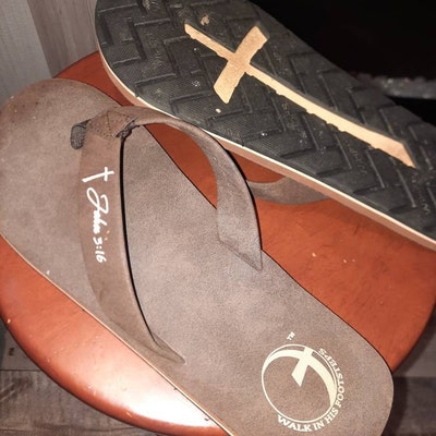 Unique Mens Sandals, Mens Flip Flops, Christian Clothing, John 316 ...