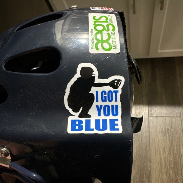 I Got You Blue Sticker, Catcher's Mask, Helmet Sticker, Umpire Sticker ...