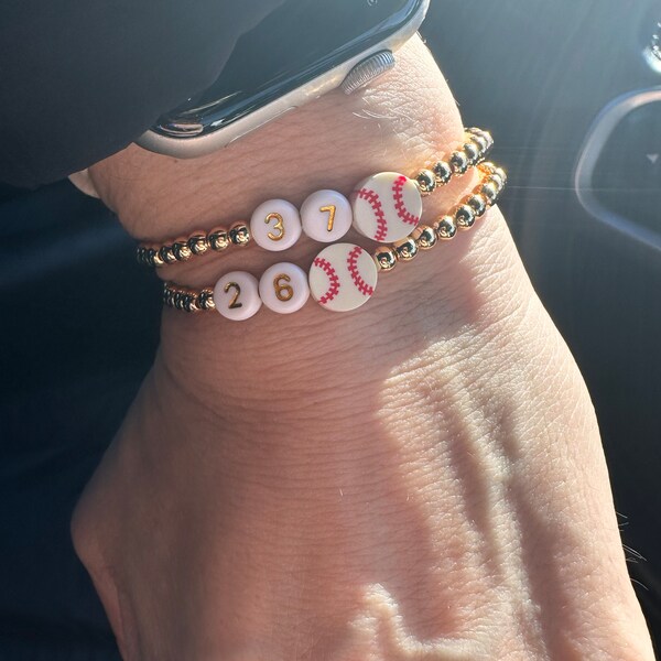 Baseball Mom Bracelet | Personalized Baseball Bracelet Set | Baseball ...
