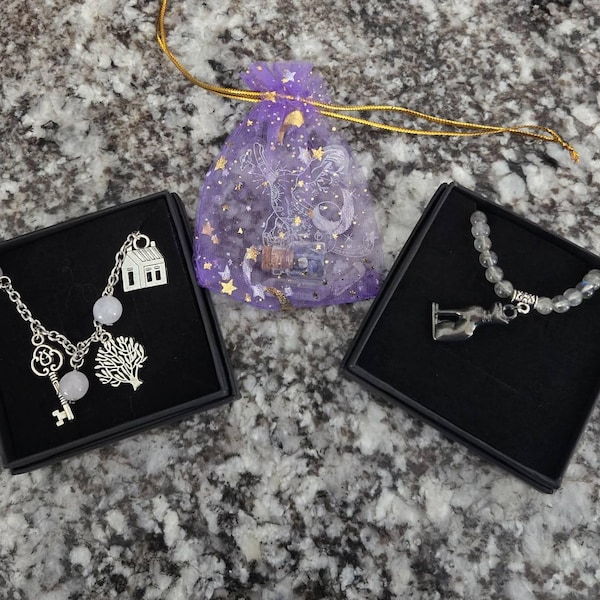 Hekate Prayer Beads With Hekate's Wheel, Snake and Skeleton Key, Rosary ...