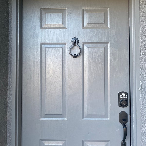 Elegant and Simple Style Door Knocker With Twisted Pear Shaped Ring - Etsy