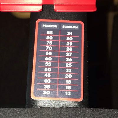 MAGNET Peloton Echelon Conversion Chart Stationary Bicycle Resistance ...