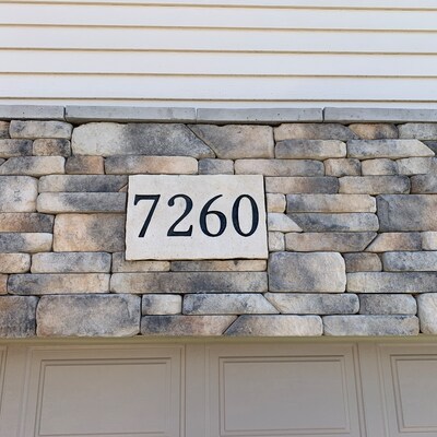 Personalized Engraved Stone Address Stone 16x10x1.75, House Numbers ...