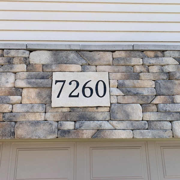 Watermark Buff Custom Engraved Stone for Address Stone 16x10x1.75 ...