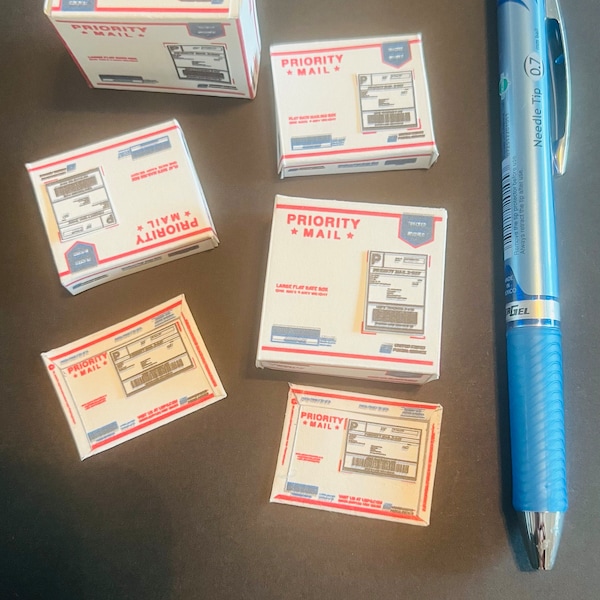 Instant Download USPS Priority Mail Box Miniature DIY Printable PDF ...