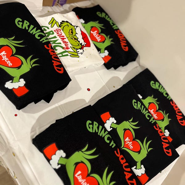Custom Grinch Family Christmas Matching Dtf Transfer, Personalized ...