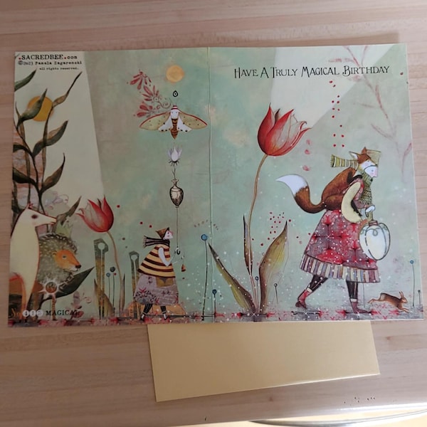 Sacredbee Card 413 MAGIC - Birthday Card - Etsy