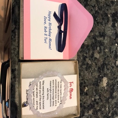 Mema Gift Bracelet With Meaningful Message Card and Gift Box - Etsy