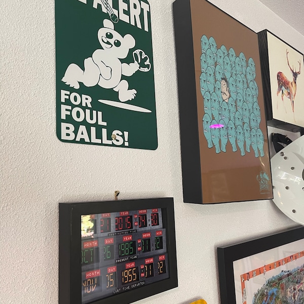 Wrigley Field Foul Ball Sign: Vintage Baseball Decor for Wall - Retro ...