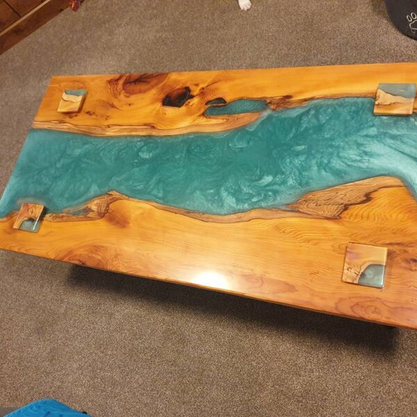 Live Edge Resin Filled Coffee / Occasional Table - Custom Order Request ...