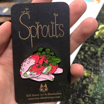 Sprouts Strawberry Deer Enamel Pin B Grade - Etsy