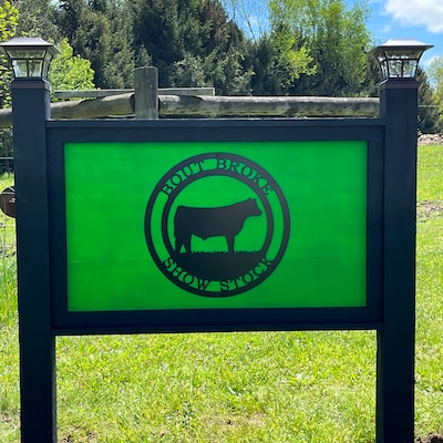 Metal Farm Sign With Deer, Corn Rows & Sunrise Custom Farm Sign Corn ...